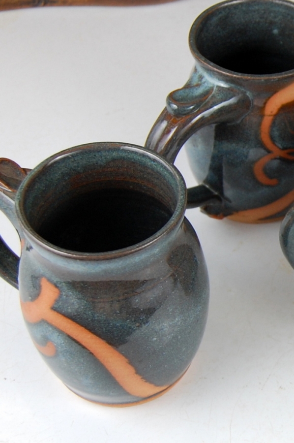 Hand Thrown Pottery Mug Slate Blue Mug Handmade Pottery Mug in Slate ...