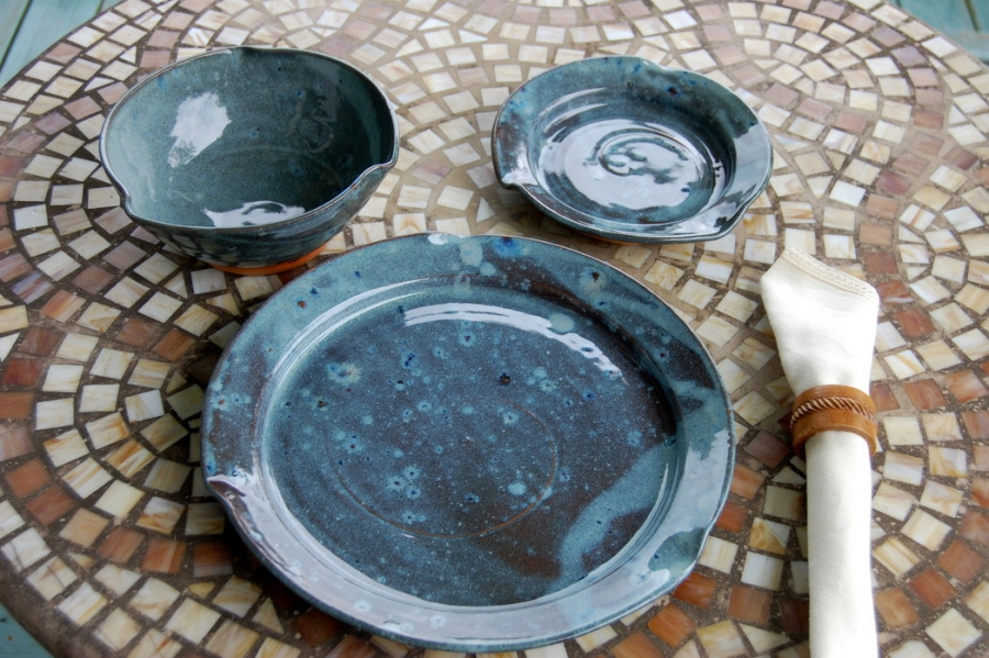 Handmade Pottery Dinnerware Set Hand Thrown Place Setting Stoneware ...