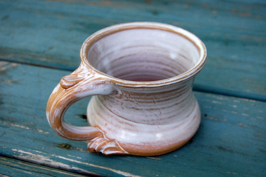 Handmade Stoneware Pottery Mug Wheel Thrown Pottery Mug 12oz Pottery Mug