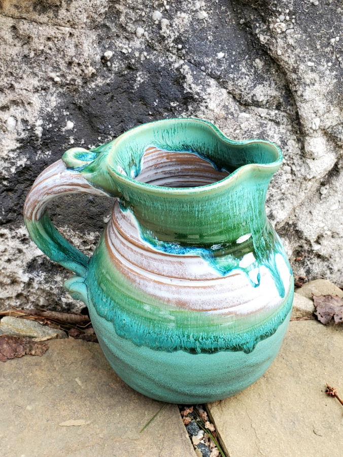 Hand Thrown Pottery Pitcher Half Gallon Stoneware Pottery Pitcher in ...